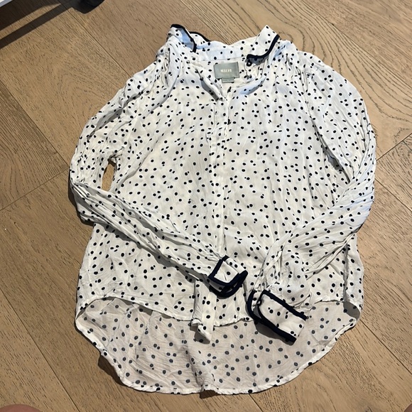 Maeve | Tops | Maeve Polka Dot Buttondown | Poshmark